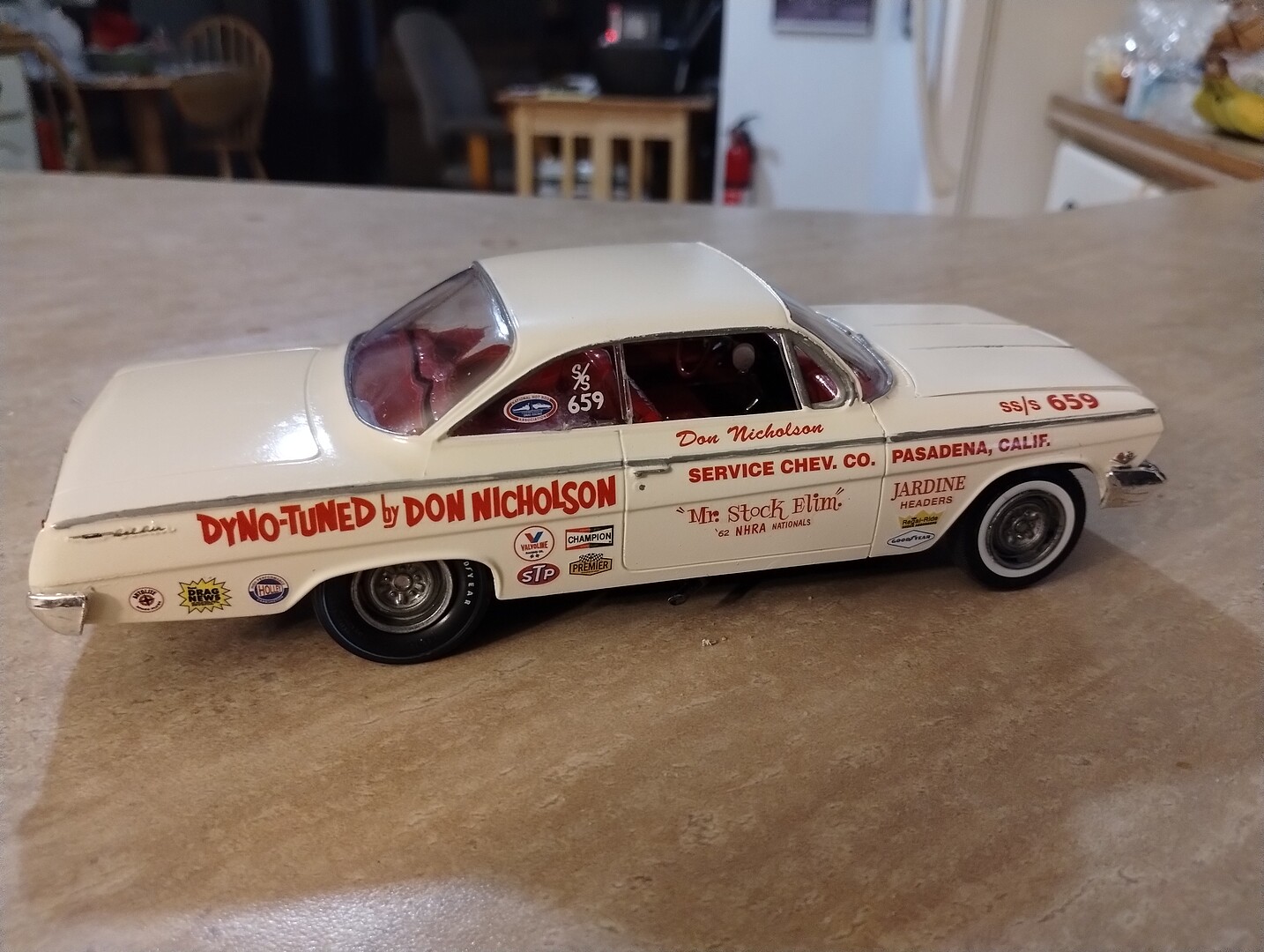 1962 Chevy Bel Air Don Nicholson Race Car -- Plastic Model Car Vehicle ...