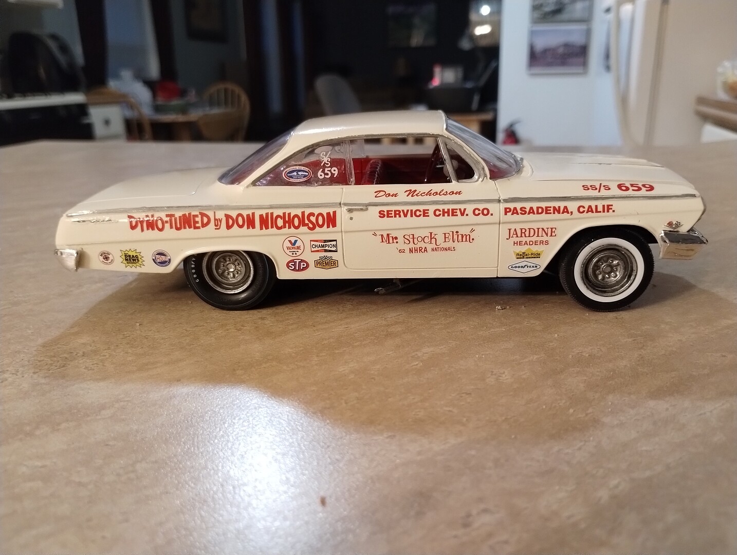 1962 Chevy Bel Air Don Nicholson Race Car -- Plastic Model Car Vehicle ...