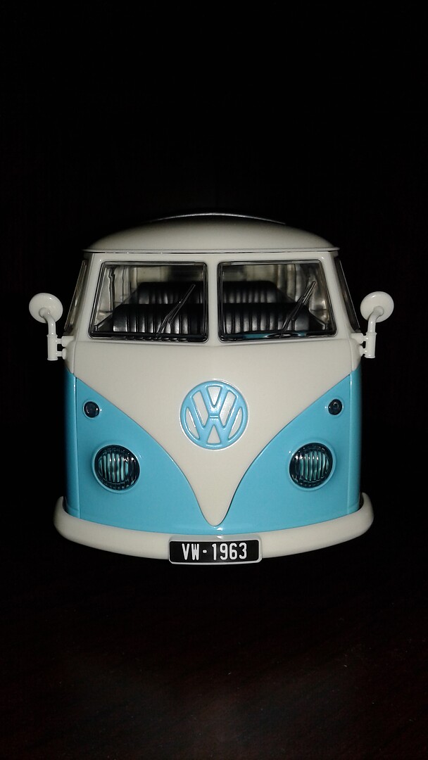 Quick Build VW Camper Bus (Blue) -- Plastic Model Car Vehicle Kit -- No ...