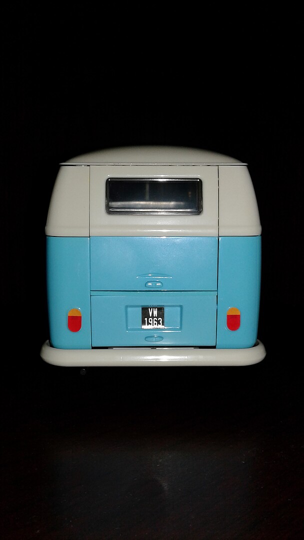 Quick Build VW Camper Bus (Blue) -- Plastic Model Car Vehicle Kit -- No ...