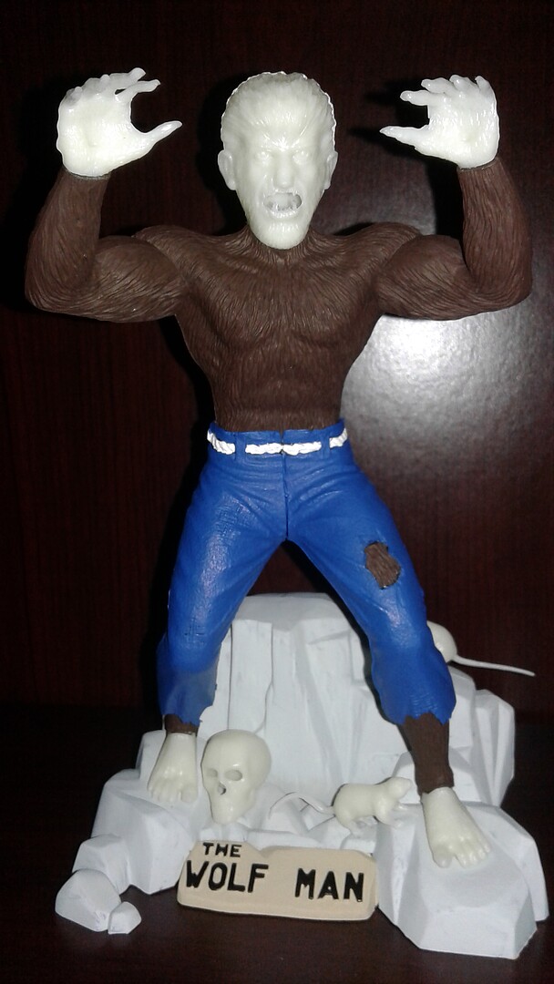 Wolfman (Glow in the Dark) -- Plastic Model Fantasy Figure Kit -- 1/8 ...