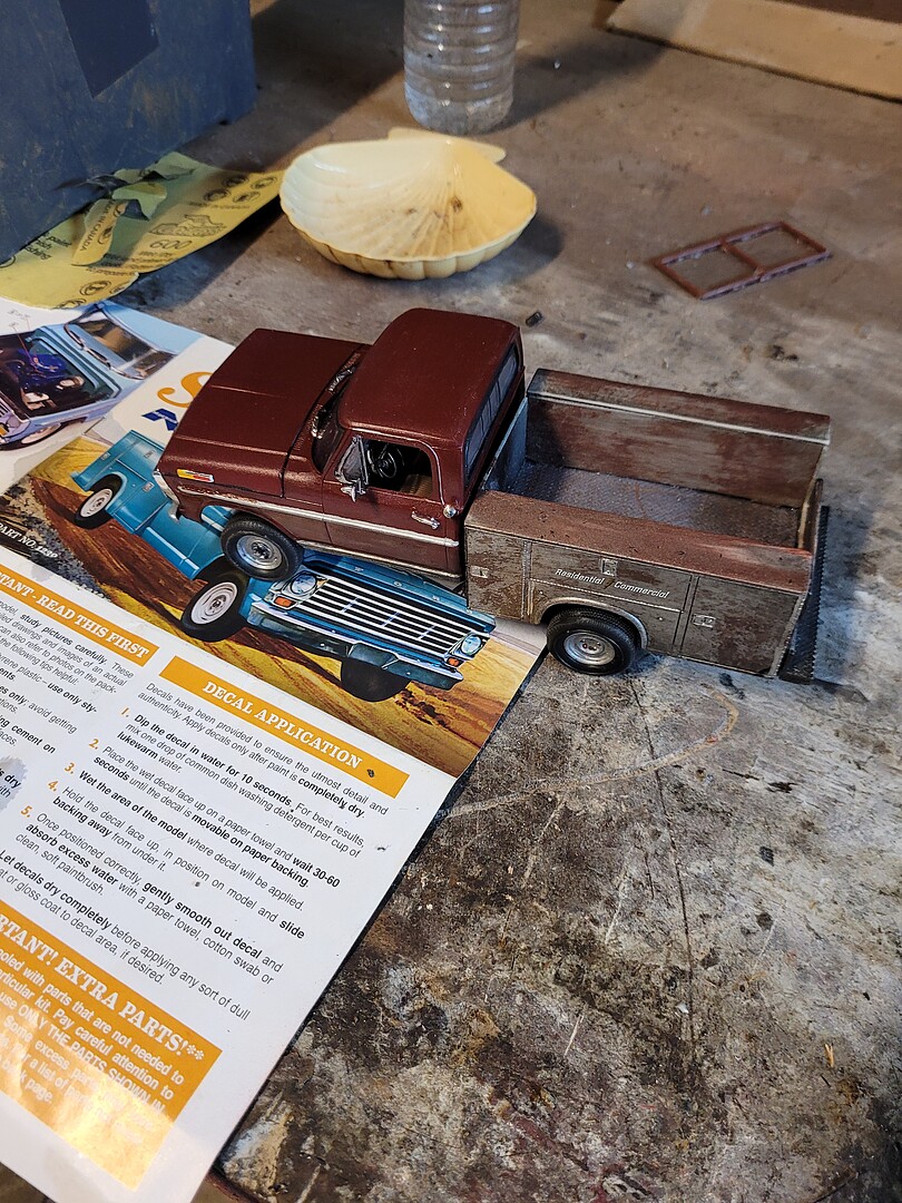 1967 Ford F100 Service Bed Pickup Truck -- Plastic Model Vehicle Kit ...