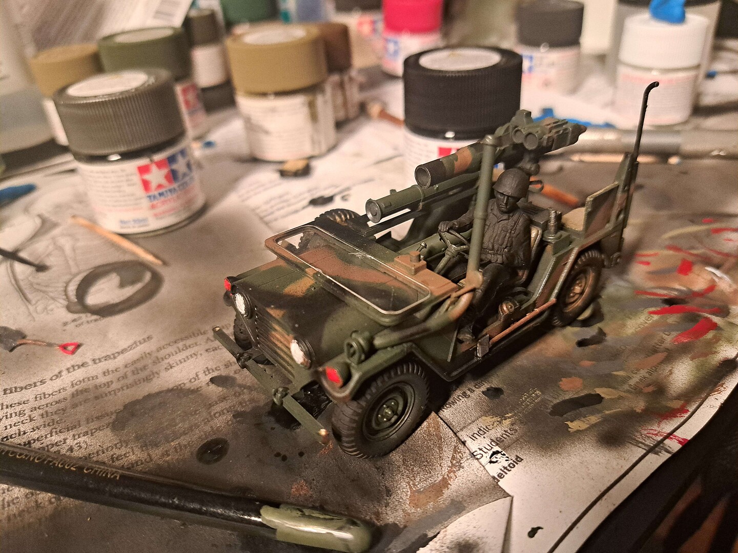Gallery Pictures Tamiya US M151A2 w/Tow Launcher Plastic Model Military ...