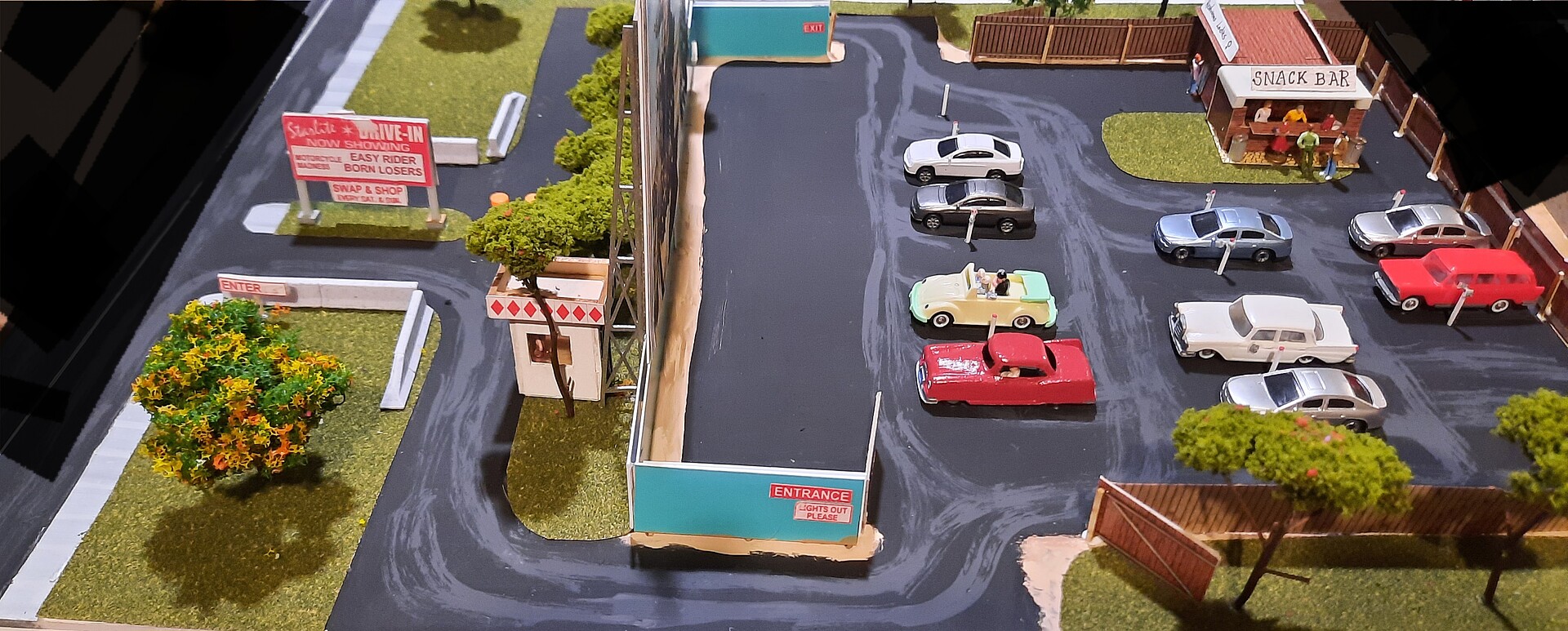 Drive-In Theatre - Kit -- HO Scale Model Railroad Building -- #168 ...