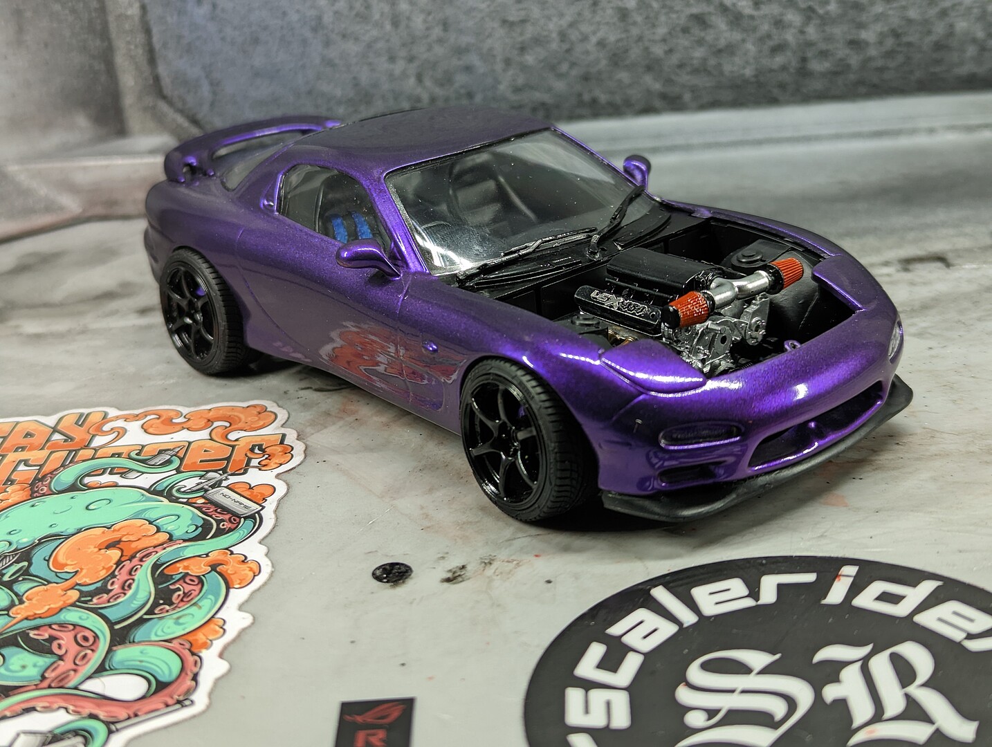 Mazda Efini RX7 Sportscar Coupe -- Plastic Model Car Kit -- 1/24 Scale ...