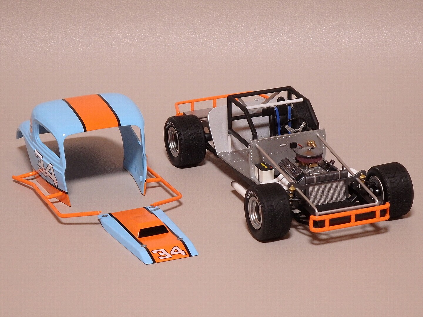 '34 Slammer Modified 2T -- Plastic Model Car Vehicle Kit -- 1/25 Scale ...