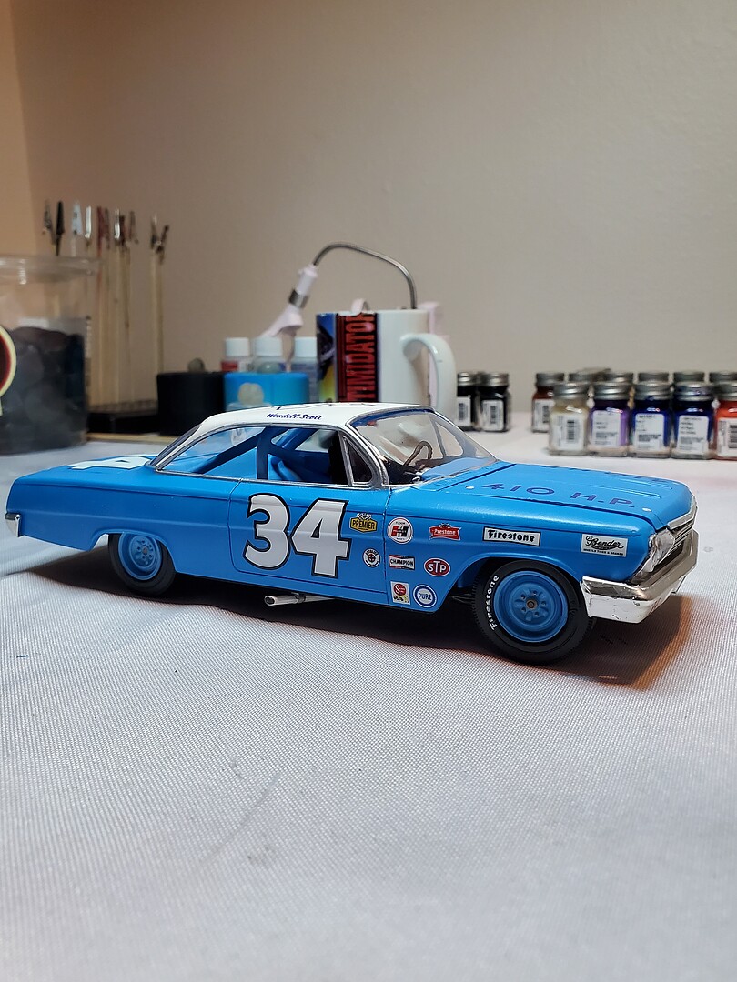 1962 Chevy Bel Air Don Nicholson Race Car -- Plastic Model Car Vehicle ...