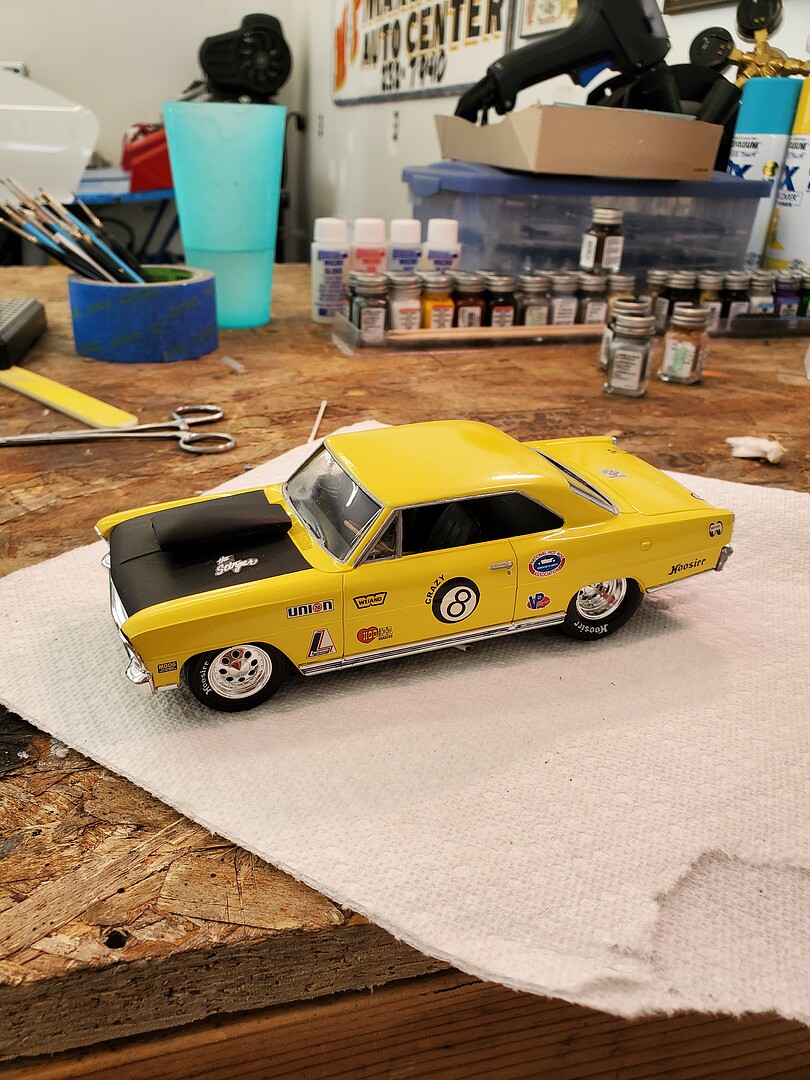 1966 Chevy Nova Pro Street -- Plastic Model Car Kit -- 1/25 Scale ...