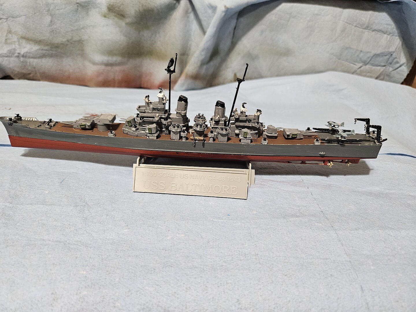 USS Baltimore CA68 Heavy Cruiser 1943 -- Plastic Model Military Ship ...