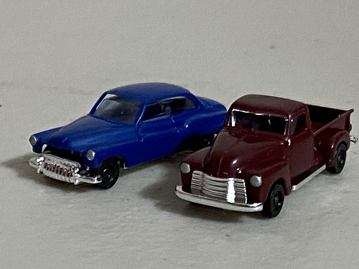 1950 Chevrolet Pickup & 1950 Buick Set -- N Scale Model Railroad ...