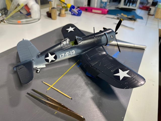 F4U-1/2 Bird Cage Corsair Fighter Aircraft -- Plastic Model Airplane ...