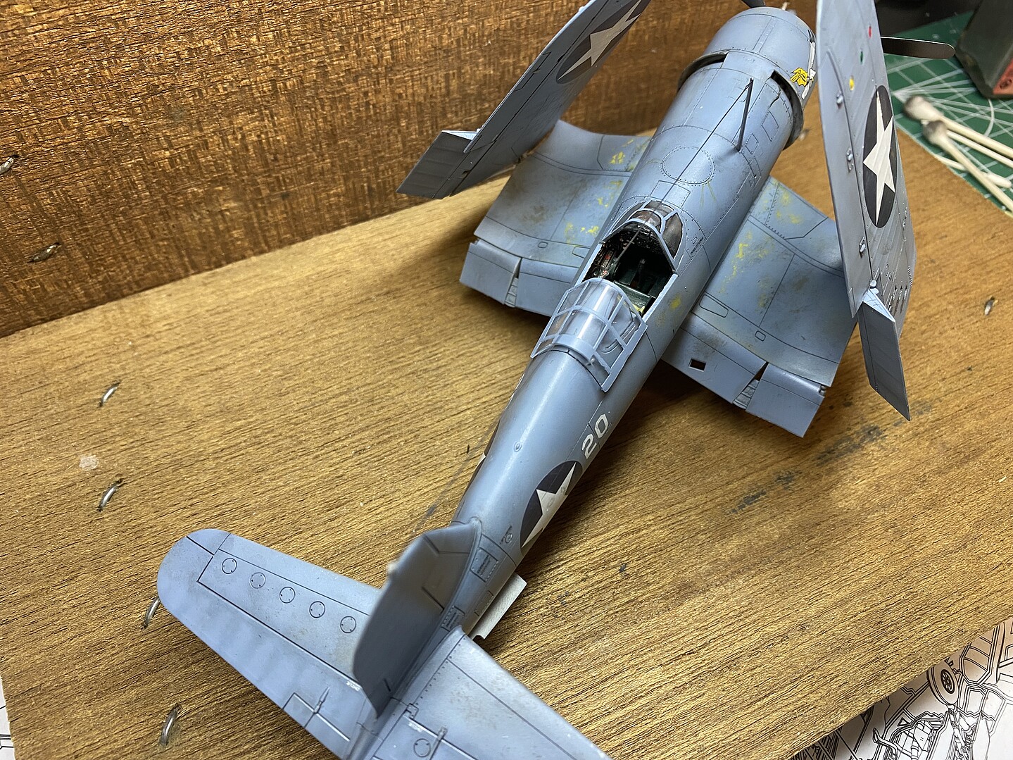 F4U-1/2 Bird Cage Corsair Fighter Aircraft -- Plastic Model Airplane ...