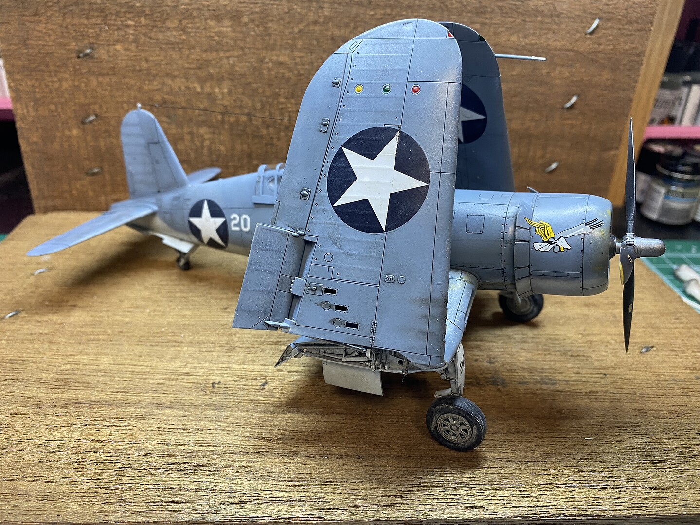 F4U-1/2 Bird Cage Corsair Fighter Aircraft -- Plastic Model Airplane ...