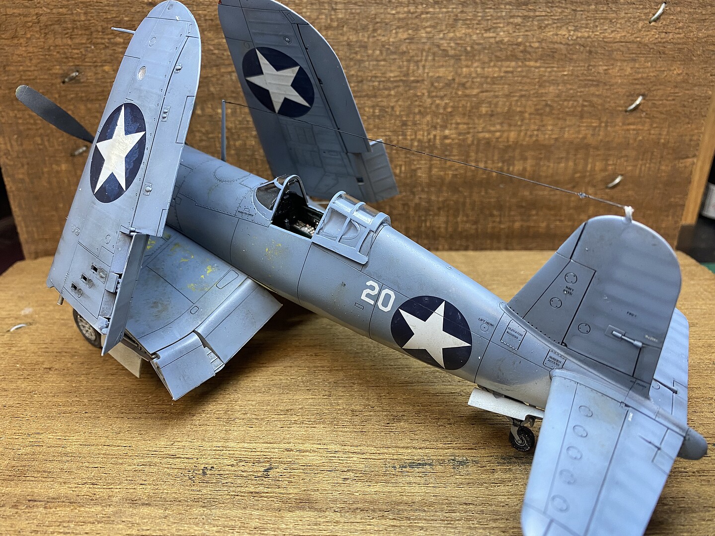 F4U-1/2 Bird Cage Corsair Fighter Aircraft -- Plastic Model Airplane ...