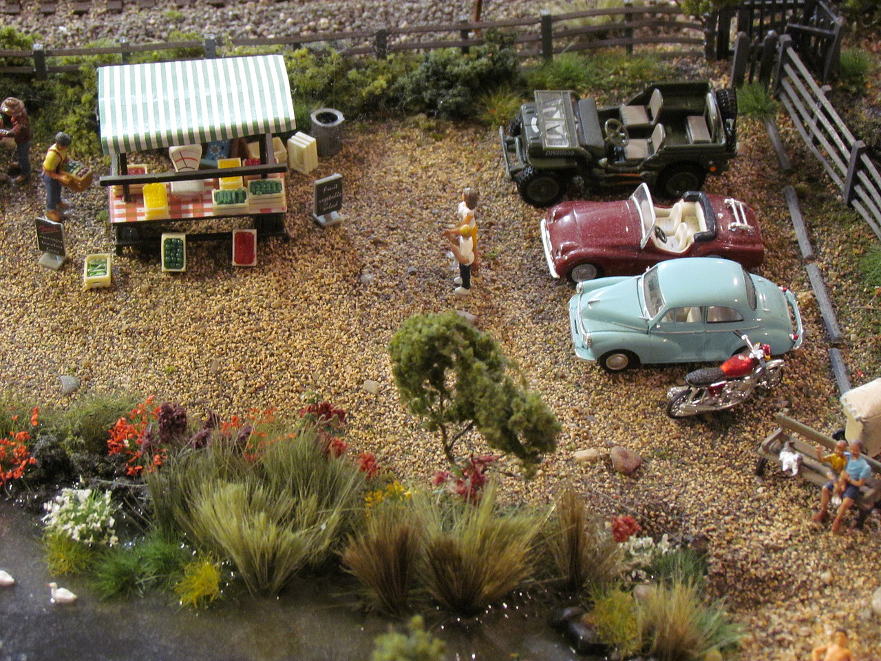 Farmers Market Sales Tents Kit -- HO Scale Model Railroad Building ...