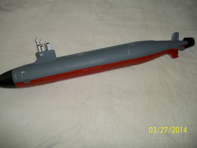 USS SSN-21 Sea Wolf Submarine -- Plastic Model Military Ship -- 1/144 ...