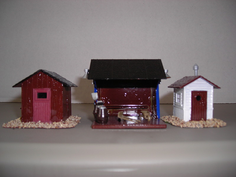 Trackside Shanties Kit Three Different Shacks -- Model Train Building ...