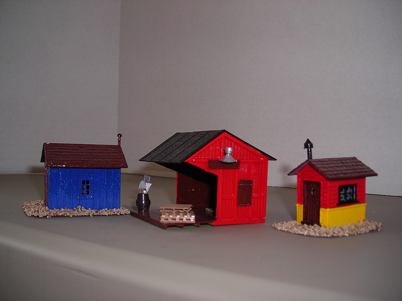Trackside Shanties Kit Three Different Shacks -- Model Train Building ...