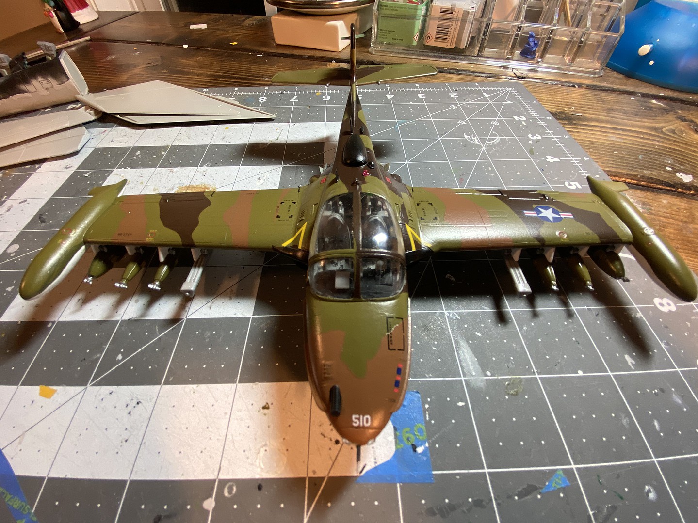 US A-37A Dragonfly Light Ground Attack Aircraft -- Plastic Model ...