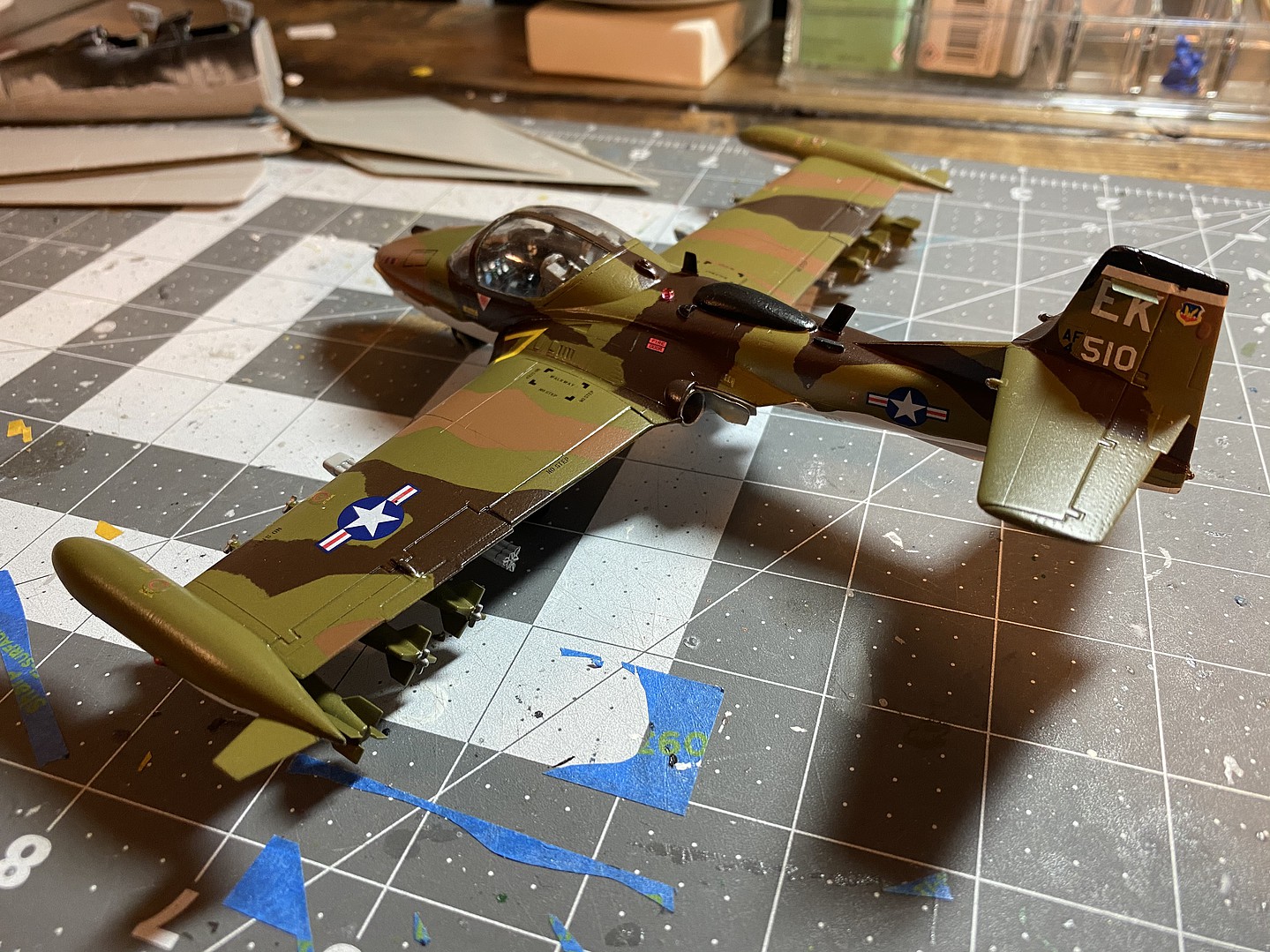 US A-37A Dragonfly Light Ground Attack Aircraft -- Plastic Model ...