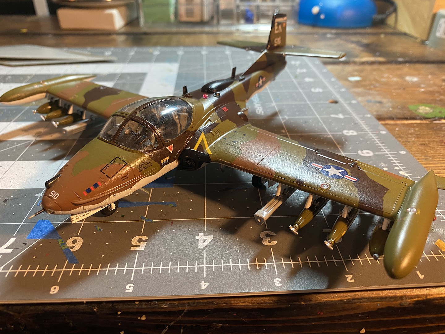 US A-37A Dragonfly Light Ground Attack Aircraft -- Plastic Model ...