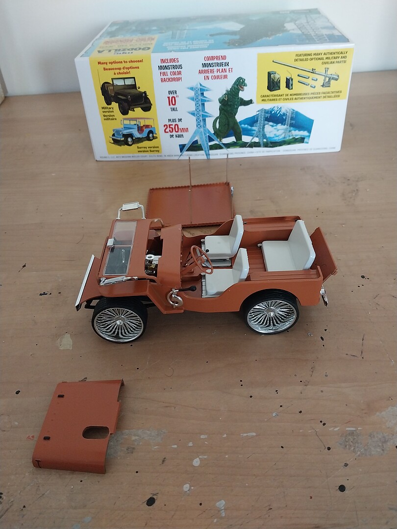 Godzilla Army Jeep -- Plastic Model Military Vehicle Kit -- 1/25 Scale ...