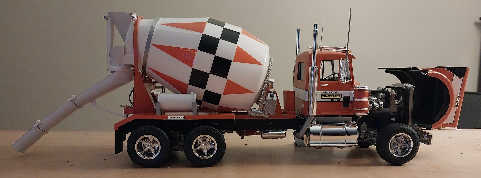Kenworth/Challenge Transit Cement Mixer -- Plastic Model Truck Vehicle ...