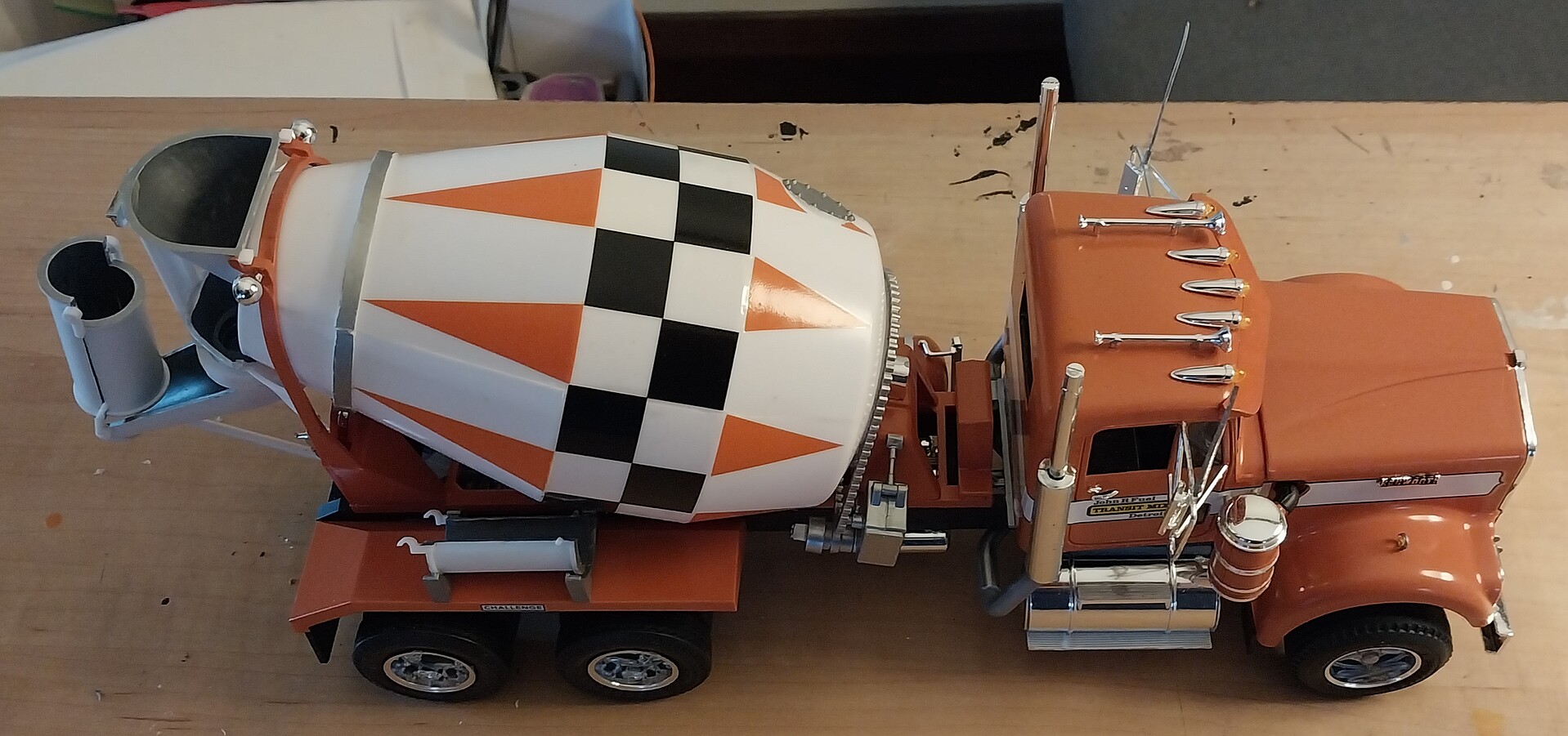 Kenworth/Challenge Transit Cement Mixer -- Plastic Model Truck Vehicle ...