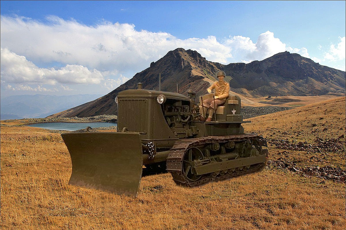 US Army D7 7M Military Tractor -- Plastic Model Military Vehicle -- 1/ ...