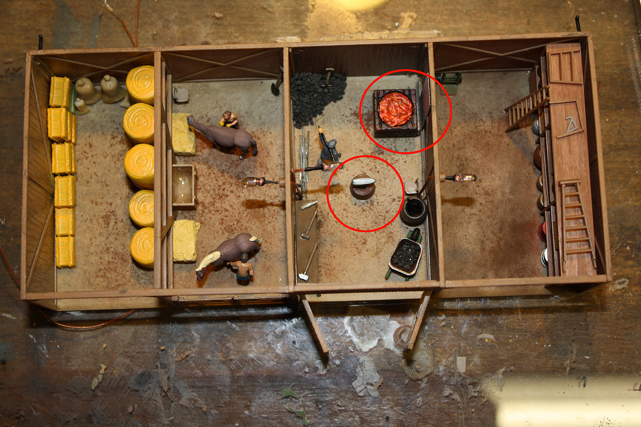 Blacksmith Forge with Hood Stank & Anvil -- HO Scale Model Railroad ...