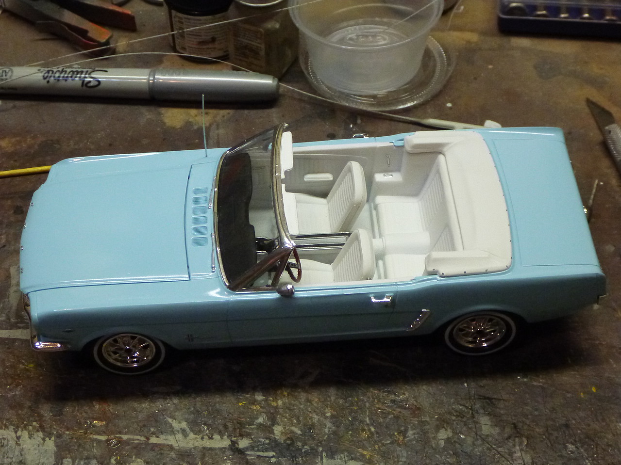 1964-1/2 Mustang Convertible -- Plastic Model Car Kit -- 1/24 Scale ...