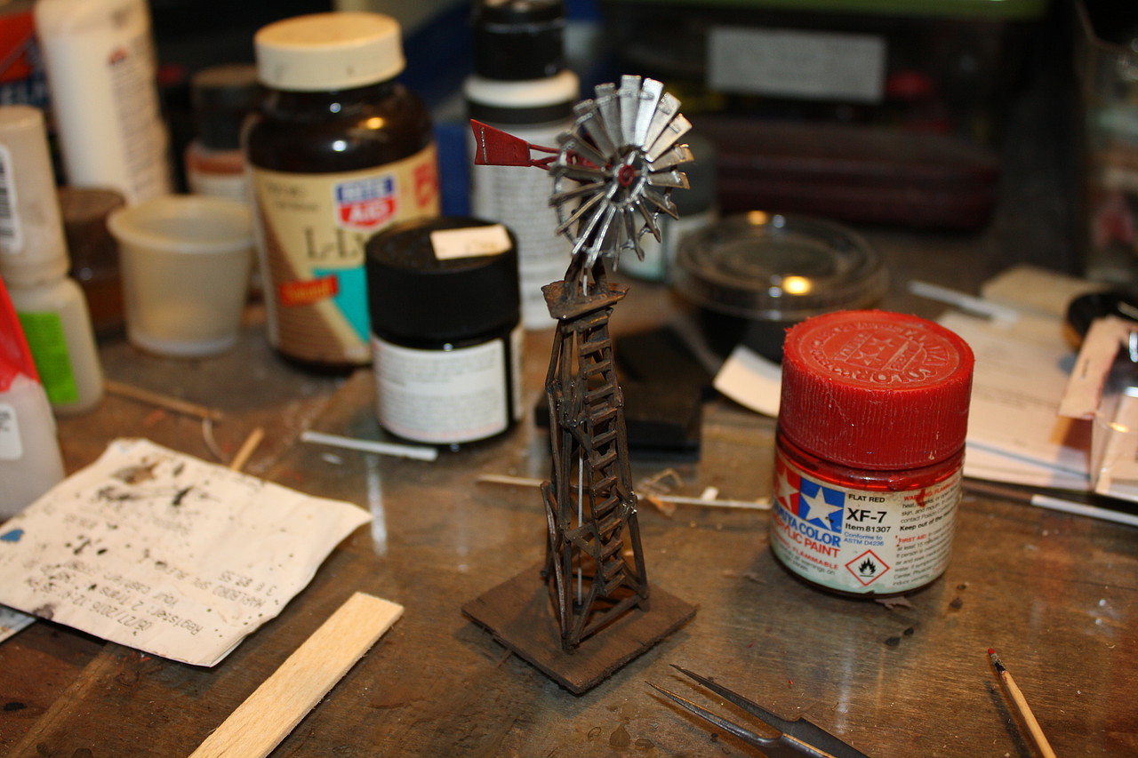 Aermotor Windmill -- HO Scale Model Railroad Trackside Accessory -- # ...