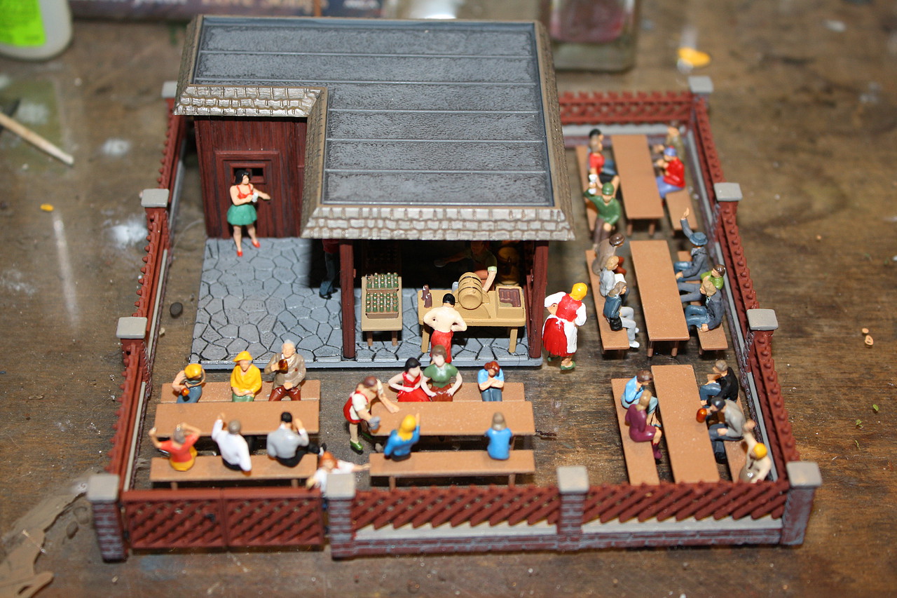 Beer Garden Kit -- HO Scale Model Railroad Building -- #43784 pictures ...