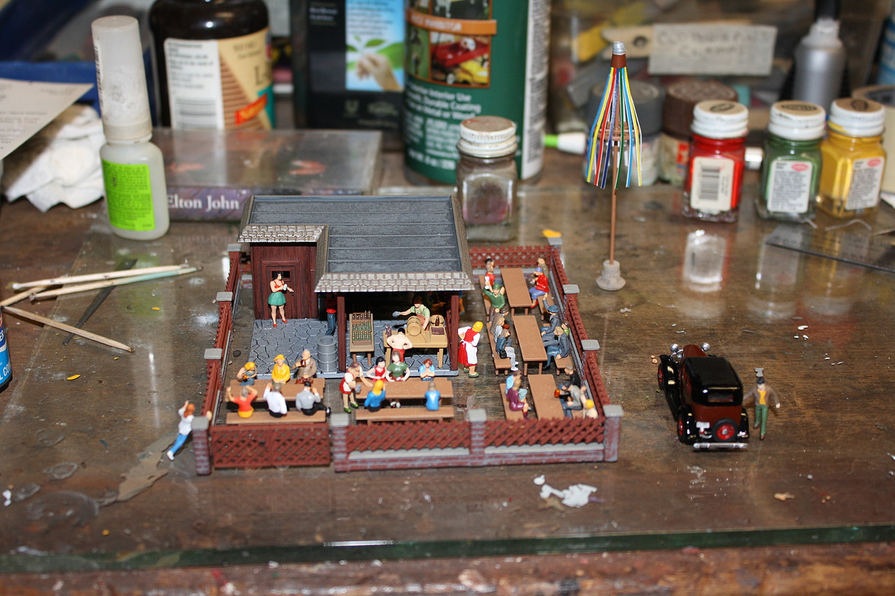 Beer Garden Kit -- HO Scale Model Railroad Building -- #43784 pictures ...