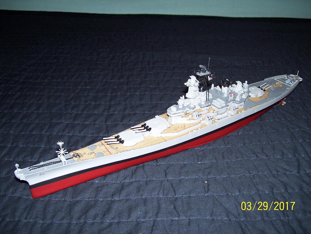 USS New Jersey BB62 Battleship 1983 -- Plastic Model Military Ship -- 1 ...