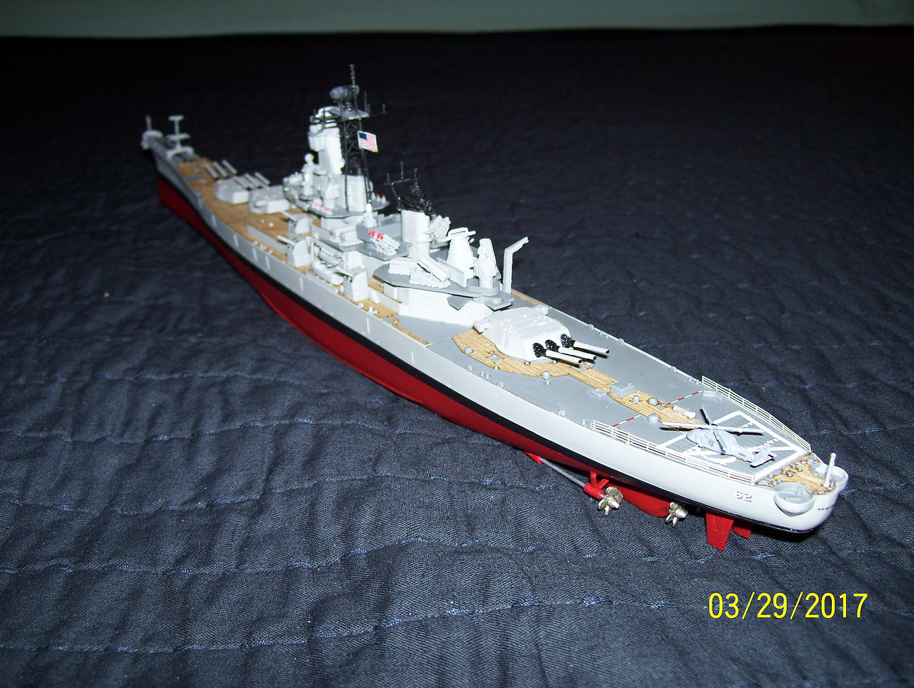 USS New Jersey BB62 Battleship 1983 -- Plastic Model Military Ship -- 1 ...
