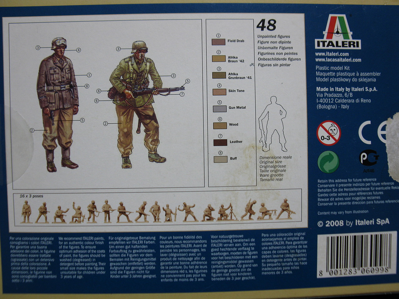 WWII DAK Infantry -- Plastic Model Military Figure Kit -- 1/72 Scale ...