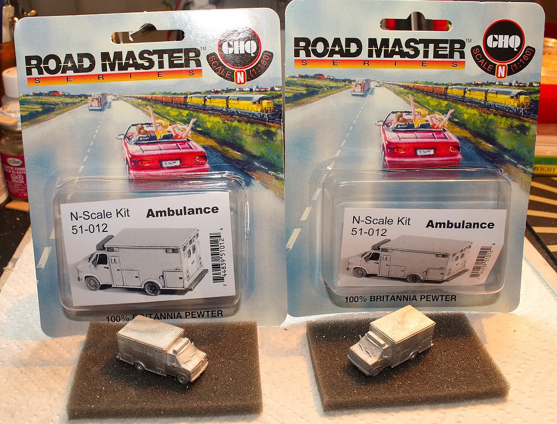 Ambulance (Unpainted Metal Kit) -- N Scale Model Railroad Vehicle ...