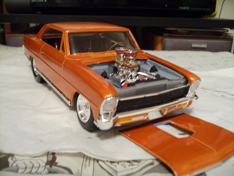 1966 Chevy Nova Pro Street -- Plastic Model Car Kit -- 1/25 Scale ...