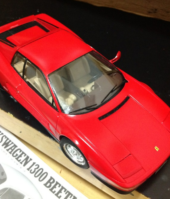 Ferrari Testarossa Sportscar Roadster Coupe -- Plastic Model Car Kit ...