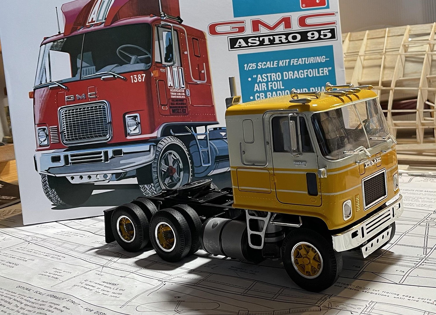 GNC Astro 95 Semi Tractor -- Plastic Model Car Kit -- 1/25 Scale ...