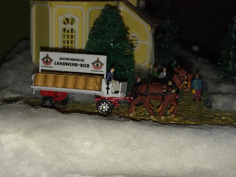 Horse-Drawn Brewery Beer Wagon -- Model Railroad Vehicle -- N Scale ...