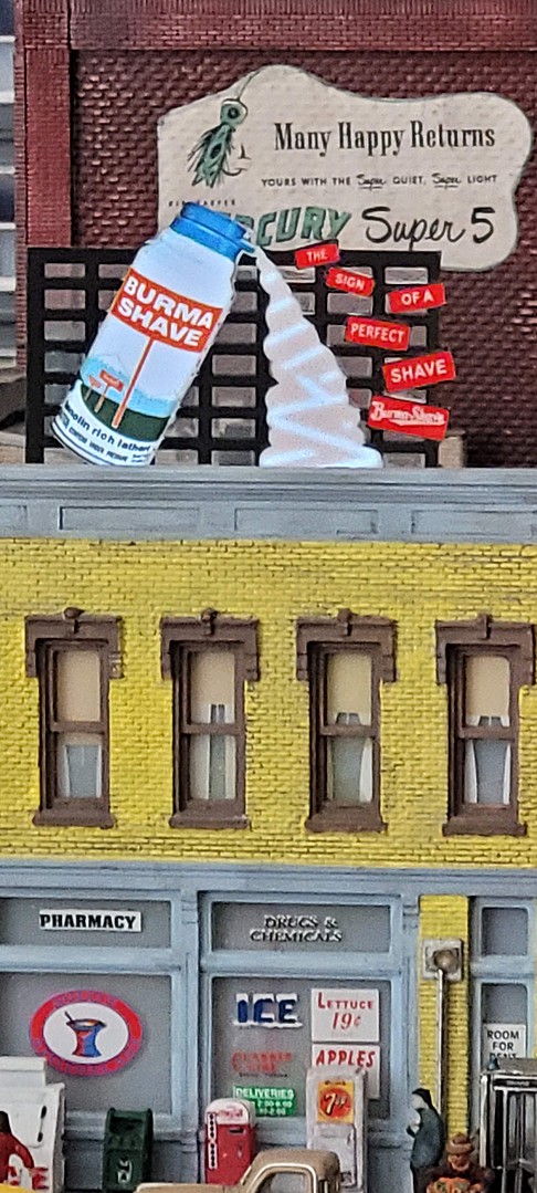 Burma Shave Animated Neon Billboard -- HO Scale Model Railroad Sign ...