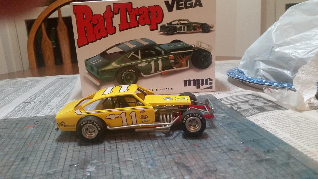 1974 Chevy Vega Modified Rat Trap Race Car -- Plastic Model Car Vehicle ...