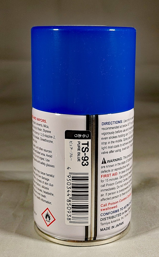 Spray TS93 Pure Blue 3 OZ -- Hobby and Model Lacquer Paint -- #85093 ...