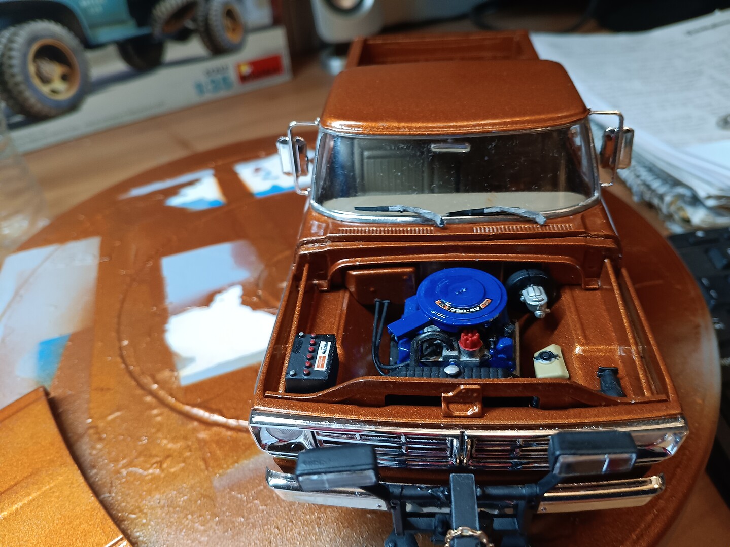 1972 Ford F250 Ranger XLT Pickup Truck w/Snow Plow -- Plastic Modle ...