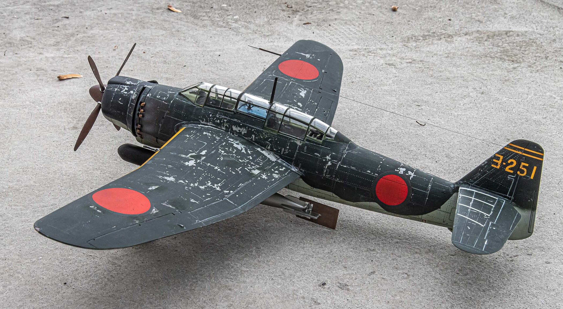 Aichi B7A2 Attack Bomber Ryusei Kai (Grace) -- Plastic Model Airplane Kit -- 1/48 Scale ...