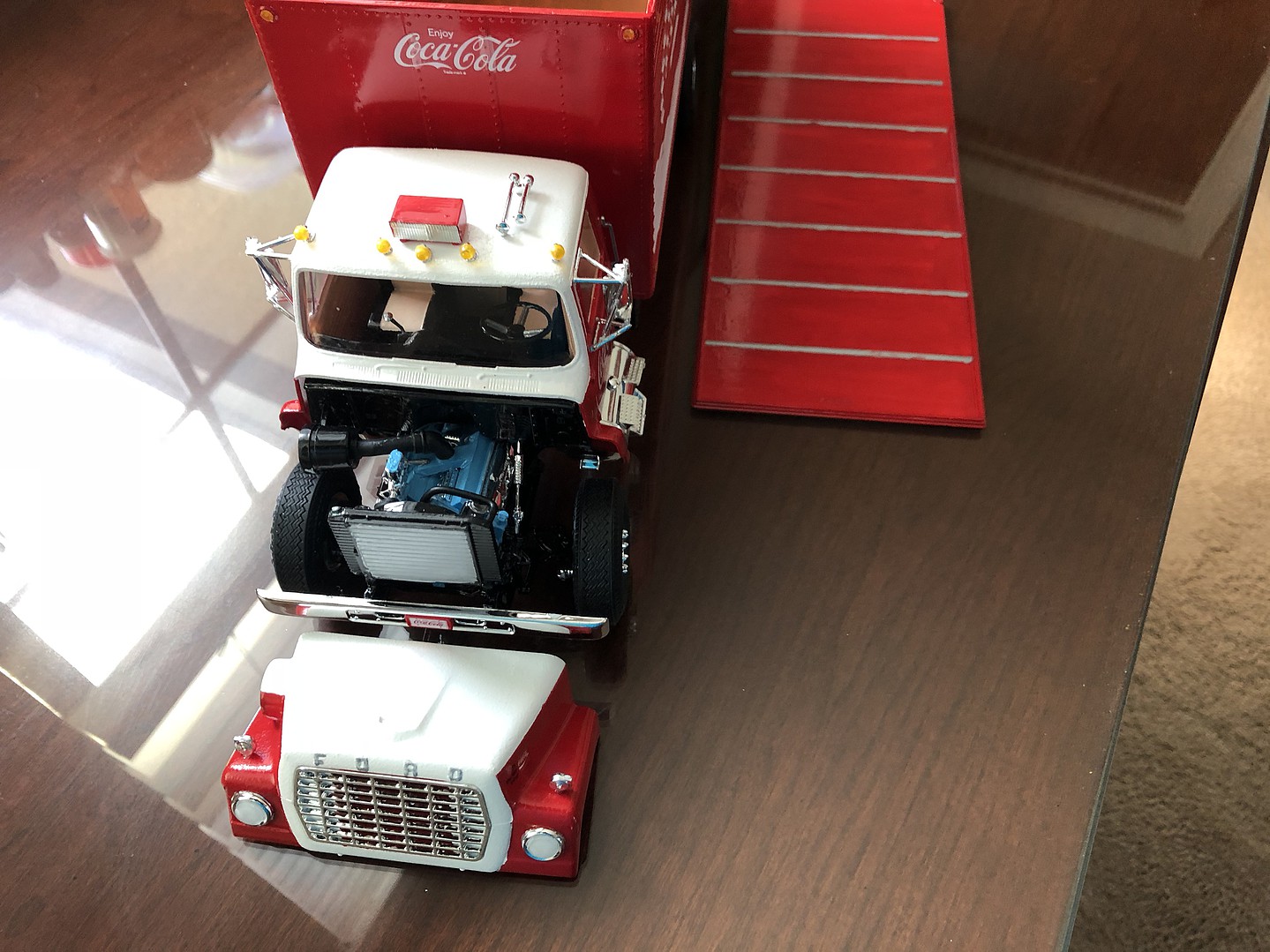 Coca Cola 1970 Ford Louisville Short Hauler -- Plastic Model Truck Kit ...