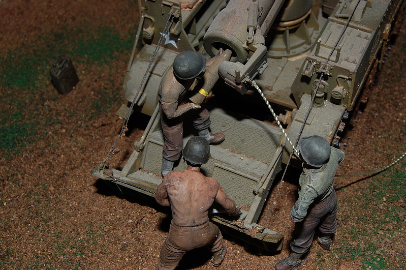 WWII US Artillery Crew (6) -- Plastic Model Military Figure -- 1/35 ...