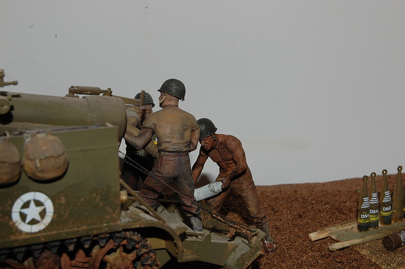 WWII US Artillery Crew (6) -- Plastic Model Military Figure -- 1/35 ...